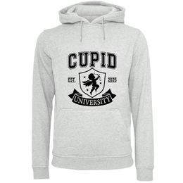 F4NT4STIC Sweatshirt 'Cupid University Valentinstag' Damen Gr&ouml;&szlig;e 4XL grau / schwarz