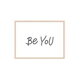 Liv Corday Bild 'Be You' Herren Gr&ouml;&szlig;e 30x40 braun / schwarz / wei&szlig;
