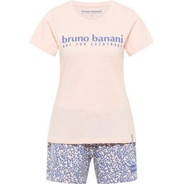 Bruno Banani Pyjama 'Duffy' Damen Gr&ouml;&szlig;e L taubenblau / rosa Winterkleid