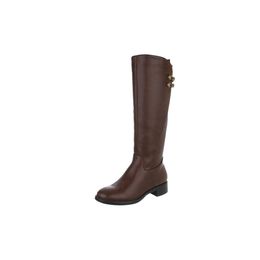 Ital-Design Stiefel Damen Gr&ouml;&szlig;e 39 braun Winterschuhe