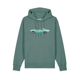 Watapparel Sweatshirt 'Surf Car' Herren Gr&ouml;&szlig;e XS gr&uuml;n / dunkelgr&uuml;n / mischfarben
