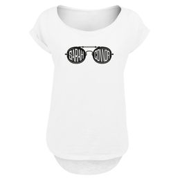 F4NT4STIC T-Shirt 'Terminator 2 Goggle Sunglasses Sarah Connor' Damen Gr&ouml;&szlig;e M schwarz / wei&szlig;