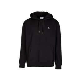 Cleptomanicx Kapuzenpullover 'Embro Gull Mono' Herren Gr&ouml;&szlig;e XS schwarz