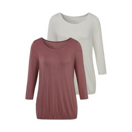 Vivance Shirt Damen Gr&ouml;&szlig;e S/M rostrot / wei&szlig;