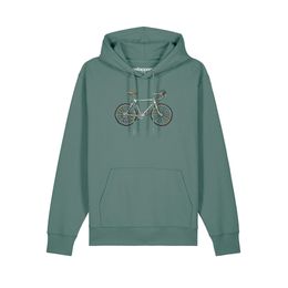 Watapparel Sweatshirt ' Doodle Bike ' Herren Gr&ouml;&szlig;e L gr&uuml;n / schwarz / wei&szlig;