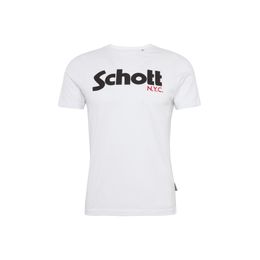 Schott NYC T-Shirt Herren Gr&ouml;&szlig;e M rot / schwarz / wei&szlig;