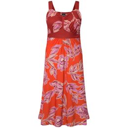 Ulla Popken Kleid Damen Gr&ouml;&szlig;e 50/52 mischfarben / orange Winterkleid