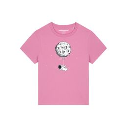 Watapparel Shirt 'Funny Spaceman' Damen Gr&ouml;&szlig;e XL rosa / wei&szlig;
