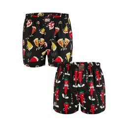 Lousy Livin Underwear Lousy Livin Boxershorts 'Pizza & Chilli' Herren Gr&ouml;&szlig;e XL schwarz