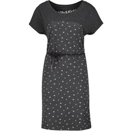 alife and kickin Alife & Kickin Kleid 'ClarinaAK' Damen Gr&ouml;&szlig;e 42 hellgrau / dunkelgrau Winterkleid