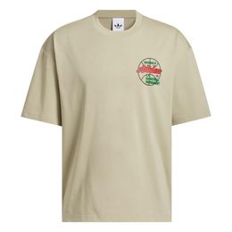 adidas originals T-Shirt 'Tournament' Damen Gr&ouml;&szlig;e XL beige / gr&uuml;n / rot