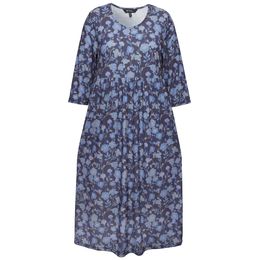 Ulla Popken Kleid Damen Gr&ouml;&szlig;e 62/64 blau / navy Winterkleid