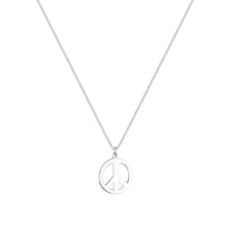 Elli Kette 'Peace-Zeichen' Damen Gr&ouml;&szlig;e 45 silber