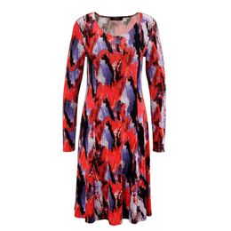 Aniston Selected Kleid Damen Gr&ouml;&szlig;e 40 helllila / feuerrot / schwarz / wei&szlig; Winterkleid