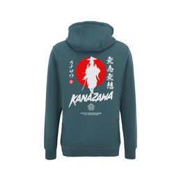 Oldskull Hoodie 'Asian Silent Blade Kanazawa Graphic' Herren Gr&ouml;&szlig;e XXL petrol