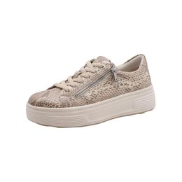 Tamaris Sneaker Damen Gr&ouml;&szlig;e 40 beige / beigemeliert / dunkelbraun