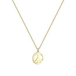 Elli Kette 'Peace-Zeichen' Damen Gr&ouml;&szlig;e 45 gold