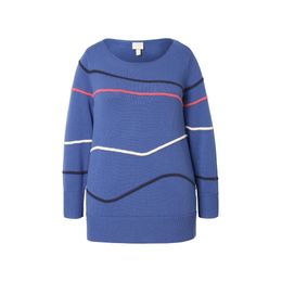 Ulla Popken Pullover Damen Gr&ouml;&szlig;e XXL/XXXL navy / saphir / lachs / wei&szlig;
