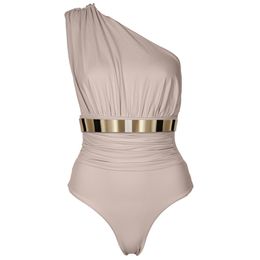 Sea Me Swim Badeanzug 'MONACO Gold Edition' Damen Gr&ouml;&szlig;e S beigemeliert