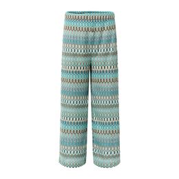 comma, COMMA Hose Damen Gr&ouml;&szlig;e 44 blau / t&uuml;rkis / aqua / naturwei&szlig;