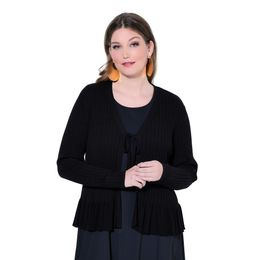 MIAMODA Strickjacke Damen Gr&ouml;&szlig;e 5XL/6XL schwarz