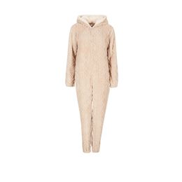Loungeable Pyjama Damen Gr&ouml;&szlig;e M taupe Winterkleid