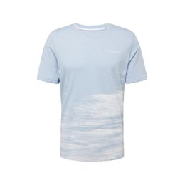 QS T-Shirt Herren Gr&ouml;&szlig;e L himmelblau / wei&szlig;meliert