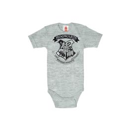 logoshirt Baby-Body 'Harry Potter - Hogwarts Logo Black' Jungen Gr&ouml;&szlig;e 50/56 grau