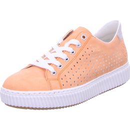 Rieker Sneaker Damen Gr&ouml;&szlig;e 36 pastellorange / wei&szlig;