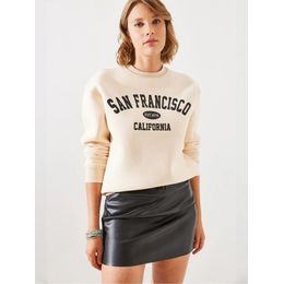 Bianco Lucci Sweatshirt Damen Gr&ouml;&szlig;e M beige / schwarz