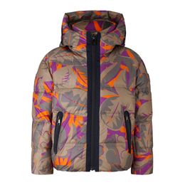 Bogner Winterjacke Jungen Gr&ouml;&szlig;e 128/134 khaki / lila / orange