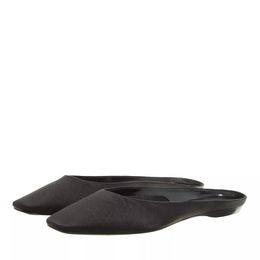 SAINT LAURENT Slipper & Pantoletten - Lido Slippers Made Of Satin Crepe - Gr. 36,5 (EU) - in Schwarz - f&uuml;r Damen