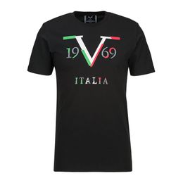 19V69 Italia T-Shirt 'Pedro' Herren Gr&ouml;&szlig;e M gr&uuml;n / rot / schwarz / wei&szlig;