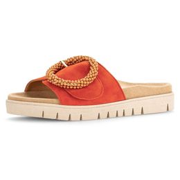 Gabor Pantolette Damen Gr&ouml;&szlig;e 44 dunkelgelb / orange