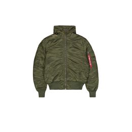 Alpha Industries &Uuml;bergangsjacke 'MA-1 Hooded' Herren Gr&ouml;&szlig;e L dunkelgr&uuml;n