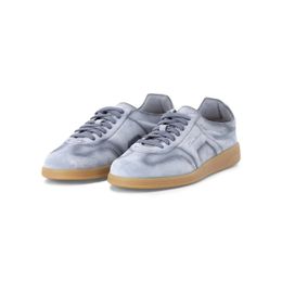 Santoni Low-Top Sneaker - Sneaker aus Veloursleder - Gr. 41,5 (EU) - in Blau - f&uuml;r Damen