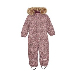 Minymo Overall 'Snow' M&auml;dchen Gr&ouml;&szlig;e 116 rostbraun / gr&uuml;n / lila / pink / rosa