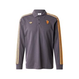 adidas Performance Trikot 'Manchester United Terrace Icons Long Sleeve Polo' Herren Gr&ouml;&szlig;e XXL dunkelorange / schwarz