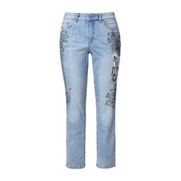 Angel of Style Jeans Damen Gr&ouml;&szlig;e 47/48 hellblau / schwarz / wei&szlig;