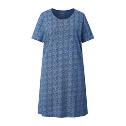 Ulla Popken Nachthemd Damen Gr&ouml;&szlig;e M/L nachtblau / himmelblau