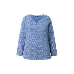 Ulla Popken Shirt Damen Gr&ouml;&szlig;e XXXL/4XL himmelblau / wei&szlig;