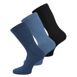 Normani Socken Damen Gr&ouml;&szlig;e 39/42 blau / cyanblau / schwarz