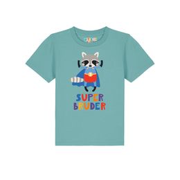 Watabout.kids T-Shirt 'Superbruder' Jungen Gr&ouml;&szlig;e 134/146 blau / t&uuml;rkis / grau / rot