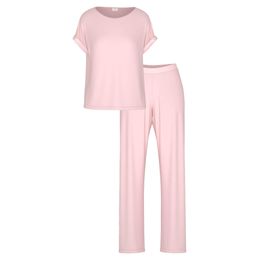 Mey Pyjama 'Pure Chic' Damen Gr&ouml;&szlig;e L rosa Winterkleid