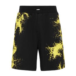 Plein Sport Shorts 'Splash' Herren Gr&ouml;&szlig;e 33 gelb / schwarz