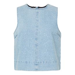 Pieces Top 'PCNoel' Damen Gr&ouml;&szlig;e L hellblau / transparent
