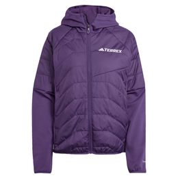adidas terrex Outdoorjacke 'Multi CLIMAWARM Insulated Hybrid Hooded' Damen Gr&ouml;&szlig;e M/L brombeer / wei&szlig;