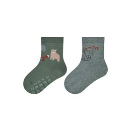 Sterntaler Socken Jungen Gr&ouml;&szlig;e 22 khaki / dunkelgr&uuml;n