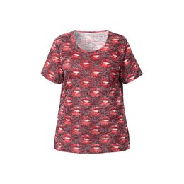 Angel of Style T-Shirt Damen Gr&ouml;&szlig;e XL hellgrau / rot / weinrot / wei&szlig;