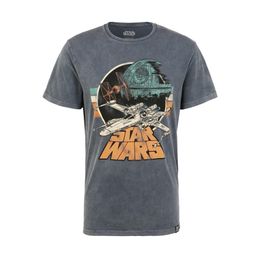Recovered T-Shirt 'Star Wars Empire Strikes Back Retro X-Wing' Herren Gr&ouml;&szlig;e L grau
